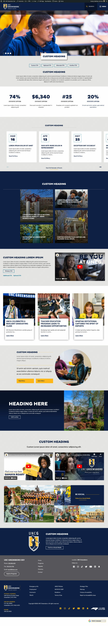 Patterns - UNCG Web Assets